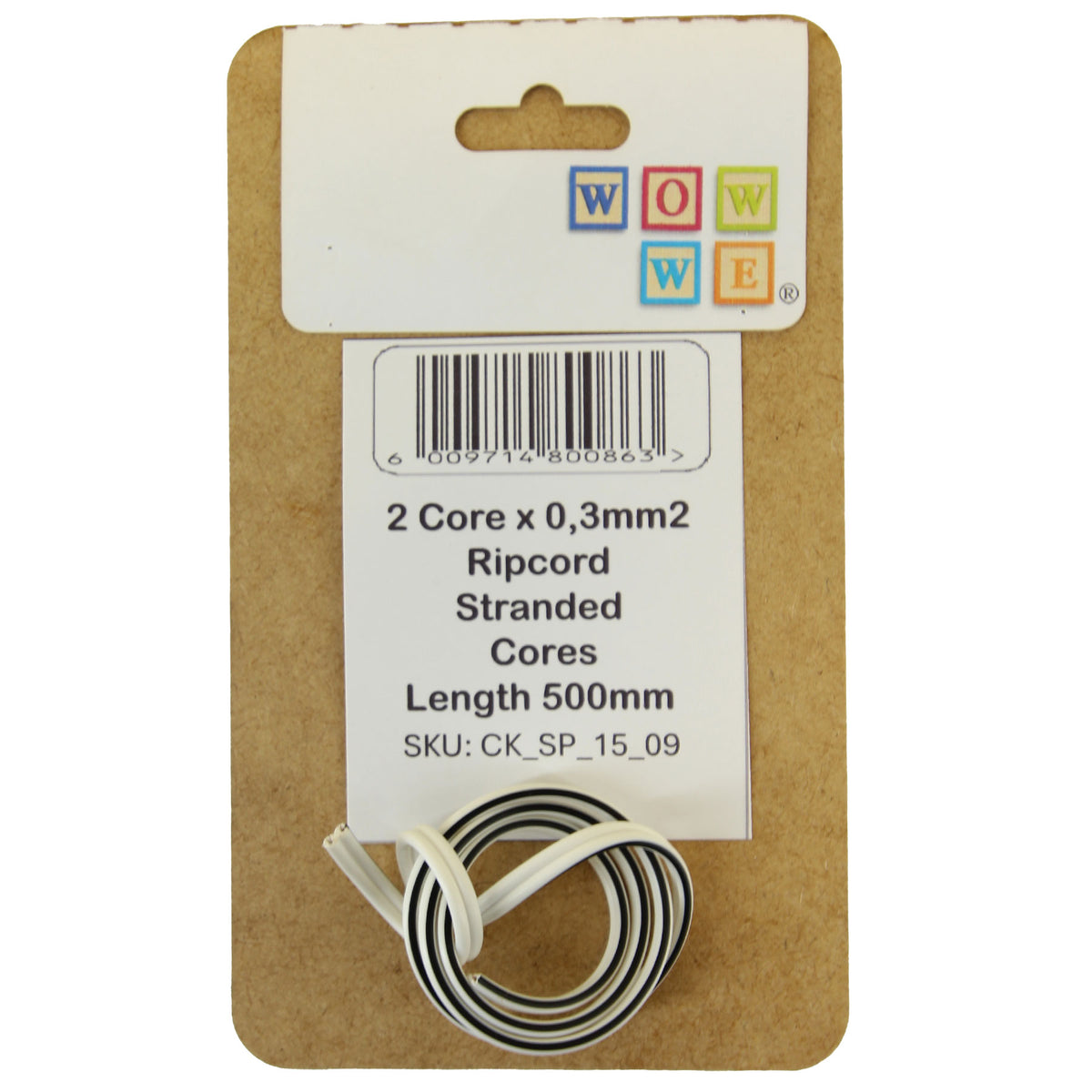 School Project | 0.3mm2 | 2 Core | Ripcord 500mm (SP_15_09) – WOW WE